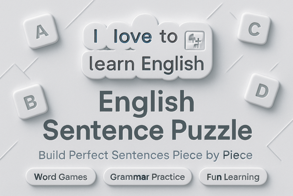 English Sentence Puzzle Game | ESL Grammar Practice
